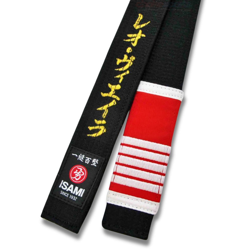 Isami Black Belts - Custom BJJ & Karate Belts with Embroidery