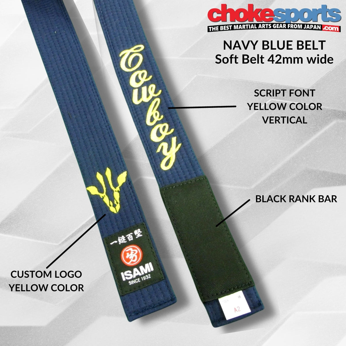 Isami Color Rank Belts for Jiu-Jitsu Karate Judo