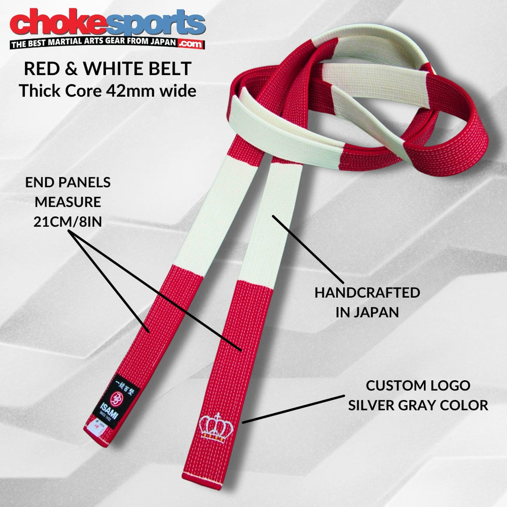 Isami Red/White Belt – Judo, Karate & BJJ Master Belt