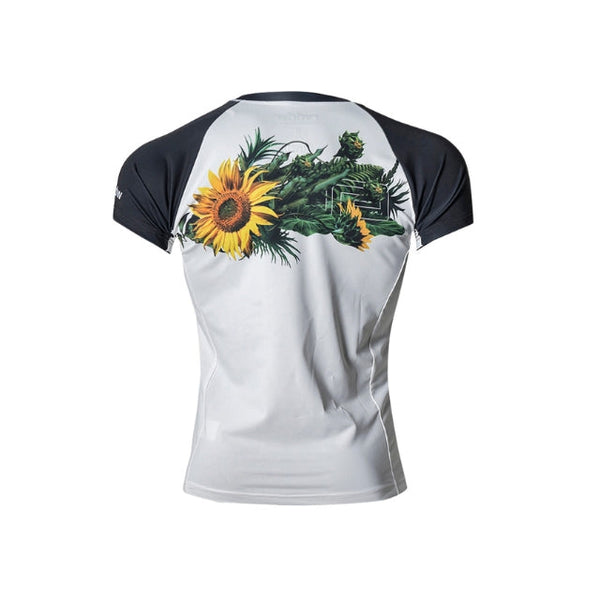 Sunflower Rash Guard Compression Shirt from RVDDW Japan