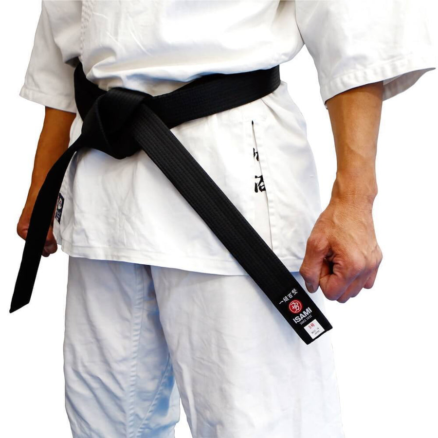 Isami Black Belt Master – Silk & Red Core Karate Belt