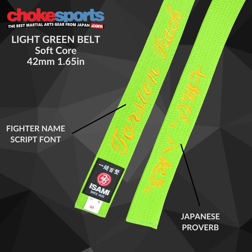Isami Color Rank Belts for Jiu-Jitsu Karate Judo